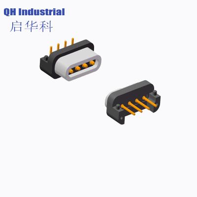 중국 4Pin 2.54mm 피치 남여 2Amp 600gf 자석 Pogo Pin 충전기 연결관 판매용