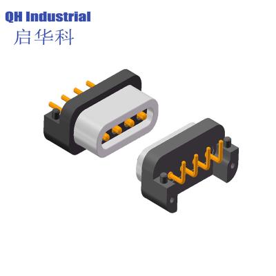 중국 4Pin 2.54mm 피치 남여 2Amp 600gf 자석 Pogo Pin 충전기 연결관 판매용