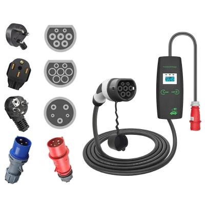 Cina Tipo portatile regolabile del caricatore di CA Ev di 3.5Kw 7kw 11kw 22kw - caricatore veloce elettrico 2 in vendita