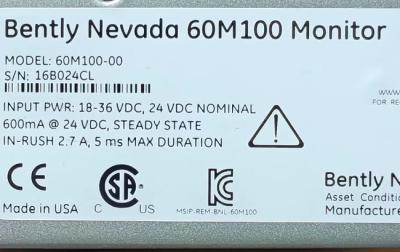 Cina Bently Nevada Spare Parts 60M100-00 DIN Rail Mounted Condition Monitoring Module in vendita