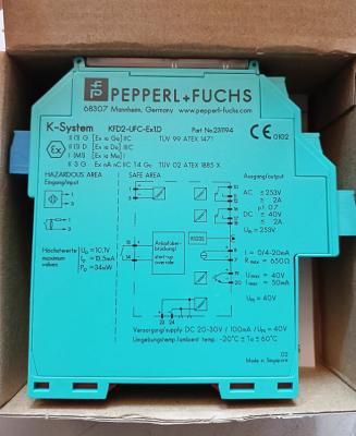 Cina Pepperl+Fuchs KFD2-UFC-EX1.D 231194 24VDC Barriera di Sicurezza a Conversione di Frequenza Monocanale in vendita