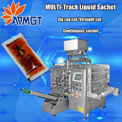 Cina 4 Side Seal Multi Lane Packaging Machine For Liquid Food Paste Sauce Sachet in vendita