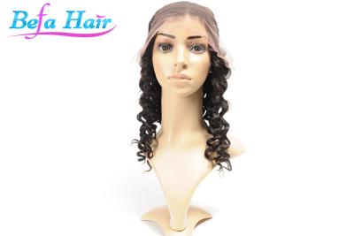 Cina Le signore sexy lisciano le parrucche piene su ordinazione profonde del pizzo dei capelli umani di Wave senza groviglio in vendita
