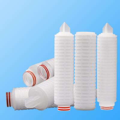 China 1 5 10 Micron Particle Removal 100% Polypropylene 10 20 30 Inch PP Pleated Filter Cartridge for Soft Drink Filtration for sale