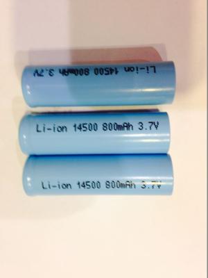 중국 지원 힘을 위한 14500의 3.7V 리튬 이온 재충전 전지 800mAh 판매용