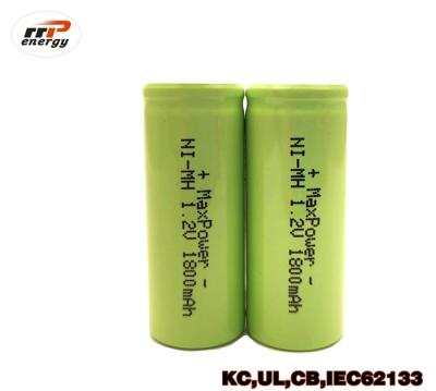 China Dauerhafte NIMH-Akkus 4/5A1800mAh 1.2V mit UL-CER kc Bescheinigung zu verkaufen