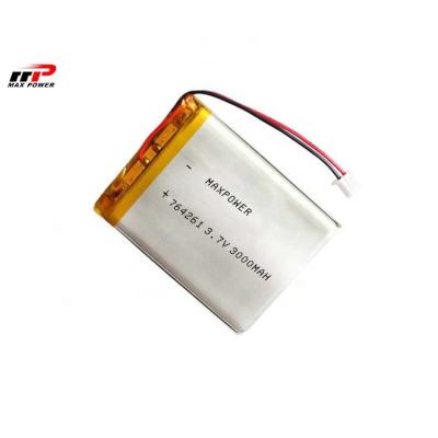 China 1000 IEC da bateria do polímero do lítio dos ciclos 3.7V 3000mAh 764261 à venda