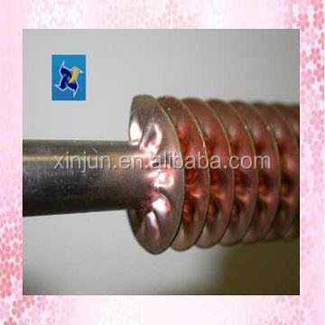 Cina China industrial supplier high quality extruded copper finned tubes for water heater in vendita