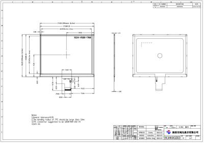 Cina Interfaccia LVDS da 8,0 pollici, TFT, visualizzazione completa, risoluzione del display TFT LCD 1024 * 768 in vendita