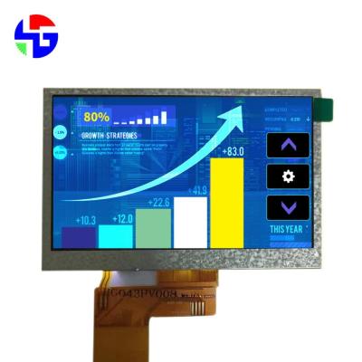 Китай 4,3-дюймовый дисплей 480x272 IPS высокой яркости TFT интерфейса RGB с полным обзором продается