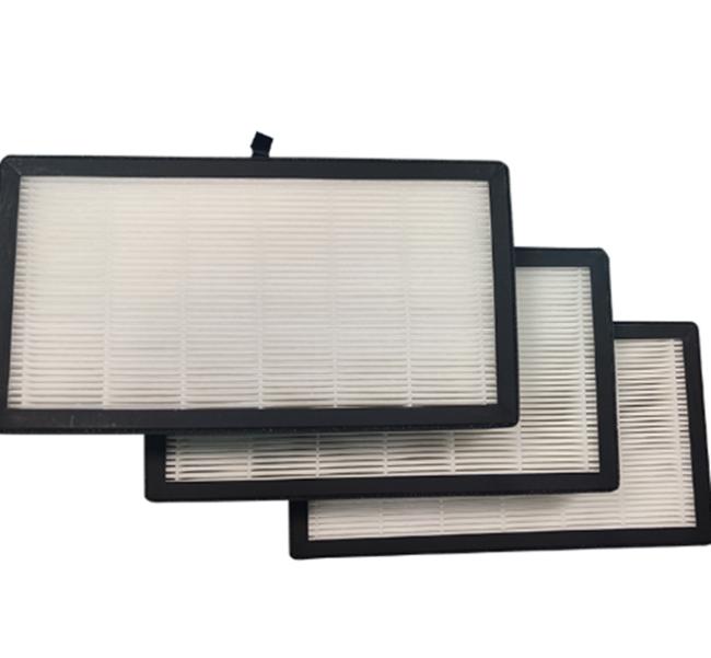 Close-up of HEPA filter pleating mechanism