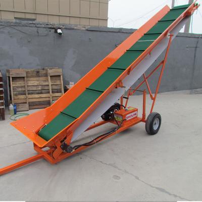 Cina Fire Resistant Conveyor Belt Atv Firewood Processor Conveyor For Sale.Hydraulic Log Firewood Belt Conveyor For Loading Wood in vendita