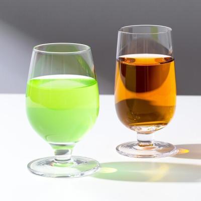 Chine Gobelets potables refoulés courts 6Oz 170ml transparent en verre de vin de ligne aérienne sans plomb à vendre