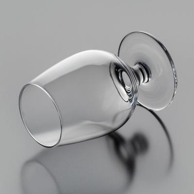 Chine Gobelets potables refoulés courts 6Oz 170ml transparent en verre de vin de ligne aérienne sans plomb à vendre