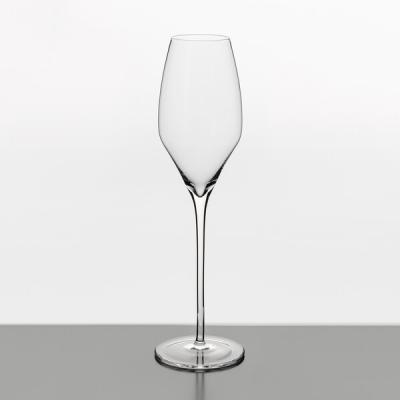 Κίνα 11 Oz διαφανές στόμα γυαλιού φλαούτων CHAMPAGNE τουλιπών κρυστάλλου μίσχων κρασιού μακρύ που φυσιέται προς πώληση