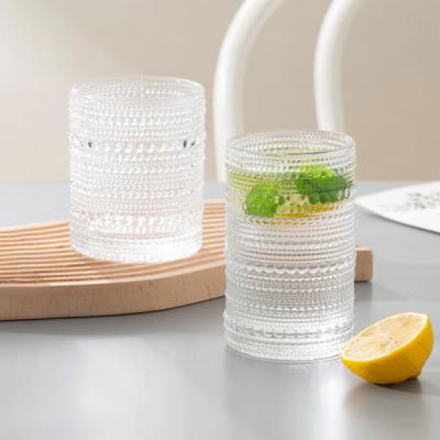 Chine Haute les verres à boire de caboche de relief par boule perlée dégagent 12 onces 342ml sans plomb à vendre