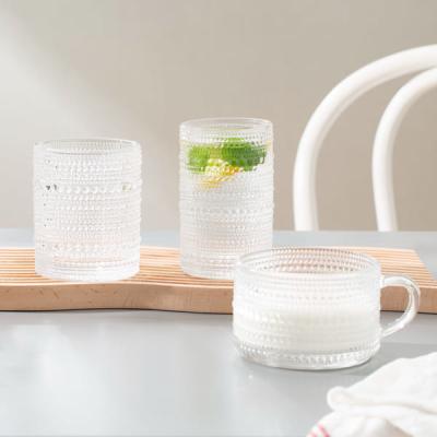 Chine Haute les verres à boire de caboche de relief par boule perlée dégagent 12 onces 342ml sans plomb à vendre
