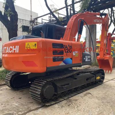 China Máquina usada de escavadeira Hitachi ZX120 de 12 toneladas com cilindro hidráulico original incluído à venda