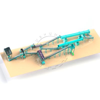 High Capacity 1-8 t/h Organic Fertilizer Production Equipment for Poultry Manure