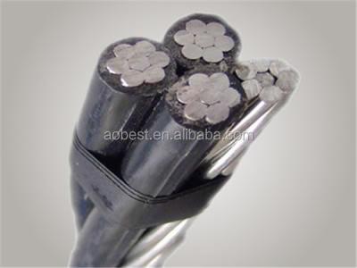 Professional Rating Voltage 0.6/1 KV Quadruplex ABC Cable 70 mm2