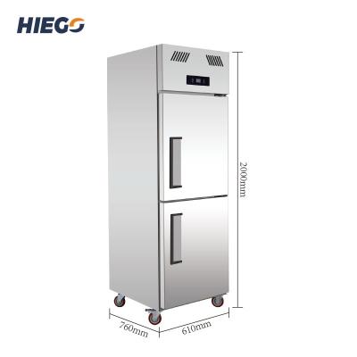 China Commercial Double Door Upright Freezer R134a Vertical Display Chiller Te koop