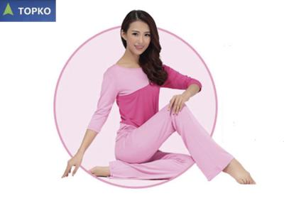 Cina Rosa comodo organico di usura di forma fisica di yoga del cotone di seta, vestiti dell'esercizio delle donne in vendita