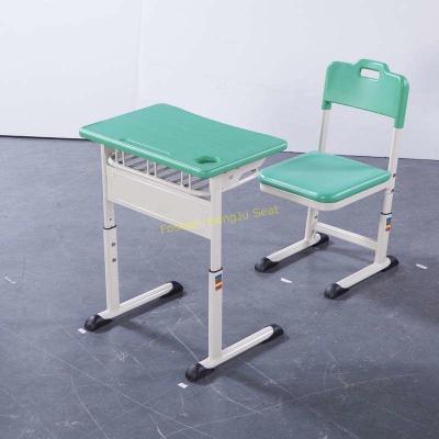 중국 알루미늄 구조 중간 높은 학생 책상과 의자 고정되는 HDPE 표면 박하 녹색 판매용