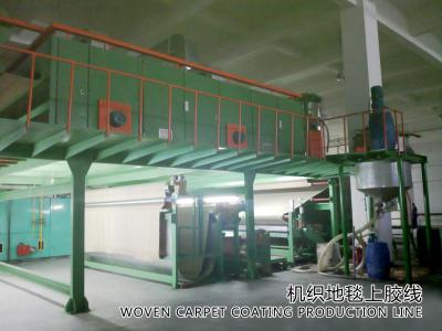 China Dauerhafte Maschine gesponnene Wolldecken-Teppich-Beschichtungs-Fertigungsstraße 50 Kilowatt Gesamtleistung zu verkaufen