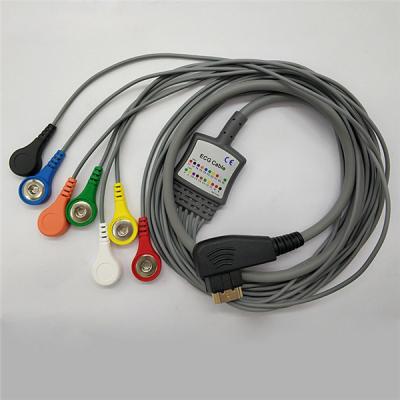 중국 DMS 7 지도 Holter ECG 케이블 HDMI 연결관 125cm 길이 회색 케이블 색깔 판매용