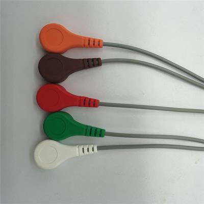 중국 병원 장비를 위해 재사용할 수 있는 DMS 5 지도 Holter ECG 케이블 HDMI 연결관 판매용