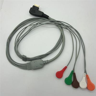 중국 병원 장비를 위해 재사용할 수 있는 DMS 5 지도 Holter ECG 케이블 HDMI 연결관 판매용