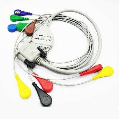 중국 10leads Shidaishuma 15 Pin Holter ECG 케이블 안정되어 있는 성과에 의하여 주문을 받아서 만들어지는 크기 판매용