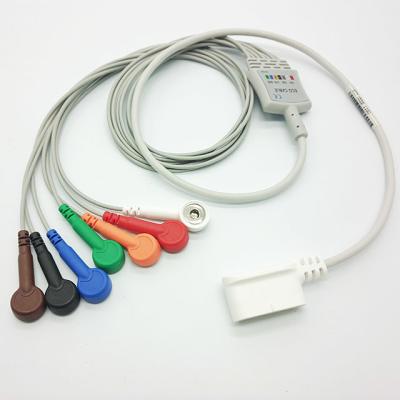 중국 GE SEER 1000 MC 홀터 레코더 TPU 7 리드 Ecg 트렁크 케이블 스냅 유형 AHA 판매용