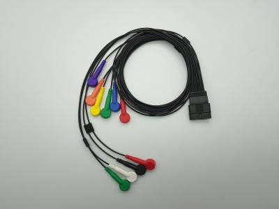 중국 열 가소성 폴리우레탄 수지 10 리드 IEC은 아하 섬광 MS-12를 위해 ECG 케이블 1m을 잡아챕니다 판매용
