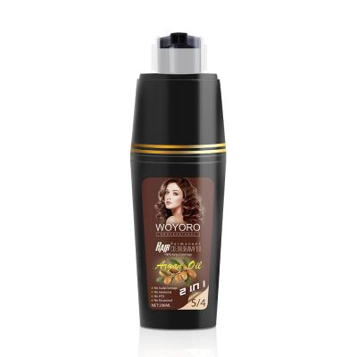 Chine Shampooing naturel de couleur de cheveux de Brown d'huile d'écrou de noix de coco aucun effet secondaire à vendre