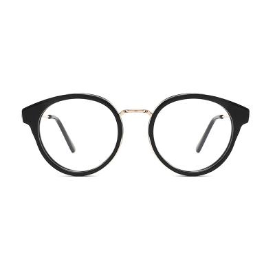 Cina Il retro OEM rotondo degli occhiali del metallo e dell'acetato personalizza il LOGO in vendita