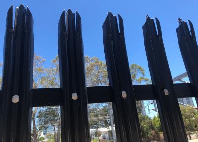 Chine Black Powder Coating Steel Metal Palisade Fence Hot Dip Galvanized à vendre