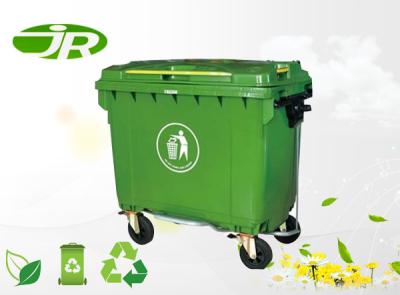 Cina Condizione rettangolare del secchio della spazzatura di plastica pubblico verde 660 litri in vendita