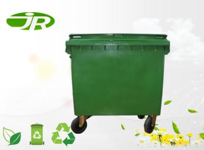 Cina pubblico di plastica del secchio della spazzatura da 1100 litri per la ruota rettangolare di Standingwi 4 della Comunità in vendita
