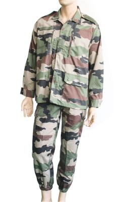 Functional French Military Uniform Collared Jacket and Trousers for Outdoor