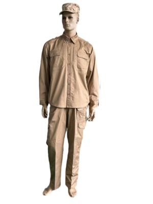 Khaki Military Outdoor Combat Men'S Trousers With Cargo Pockets