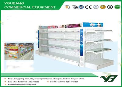 China Exposição de aço laminada do supermercado que arquiva o lado do dobro da prateleira de Pegboard à venda