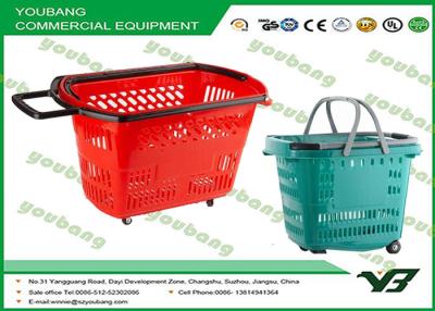 Cina Il supermercato di plastica di rotolamento ha spinto il carretto 30L, 45L, 65L del cestino della spesa in vendita