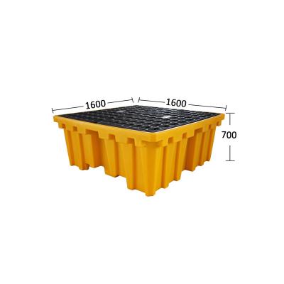 China Heavy Duty 1100 Litre Industrial IBC Spill Containment Pallets 1600x1600x700mm for sale