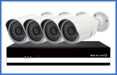 Cina 1 / 4 Million Pixel H.264 Onvif 720P POE Bullet CCTV Camera Kits 4 PCS NVR in vendita