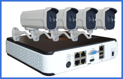 Cina POE IPC NVR CCTV Camera Kits home security dvr recorder 4 PCS 1080P in vendita