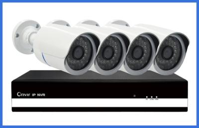 中国 H.264 Onvif 1/4 の 1Million ピクセルが付いている 4 つの PCS 720P の弾丸 cctv のカメラのキット 販売のため