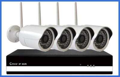 China Sistemas inalámbricos de los equipos de la cámara CCTV del canal del Cmos los 20M IR 720P 4 para el banco en venta