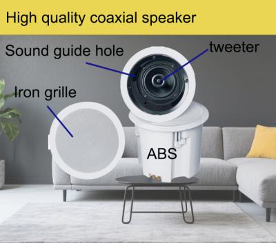 중국 CL-306C OEM ODM ABS 바플 ABS 뒷 덮개 좋은 품질 천장 스피커 40W 동축 스피커 판매용