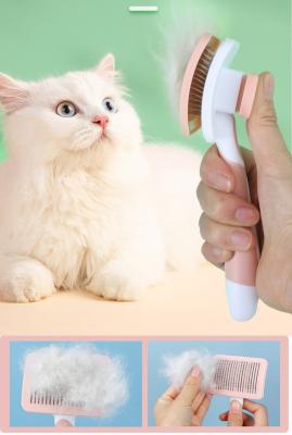 Cina Spazzola rosa Cat Hair Removal Comb automatica governare dell'animale domestico di auto pulizia del cane in vendita